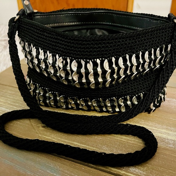 Bags | Rare Handmade Crochet Recycled Soda Pop Top Crossbody Purse ...